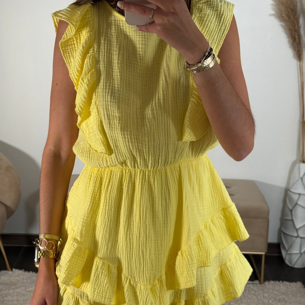 COMBISHORT JAUNE AMANDY – La Petite Somptueuse