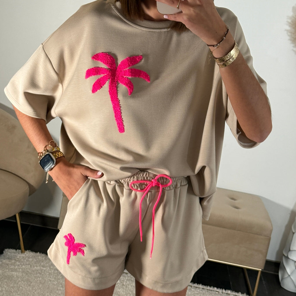 ENSEMBLE BEIGE PALMIER JOGGY – La Petite Somptueuse