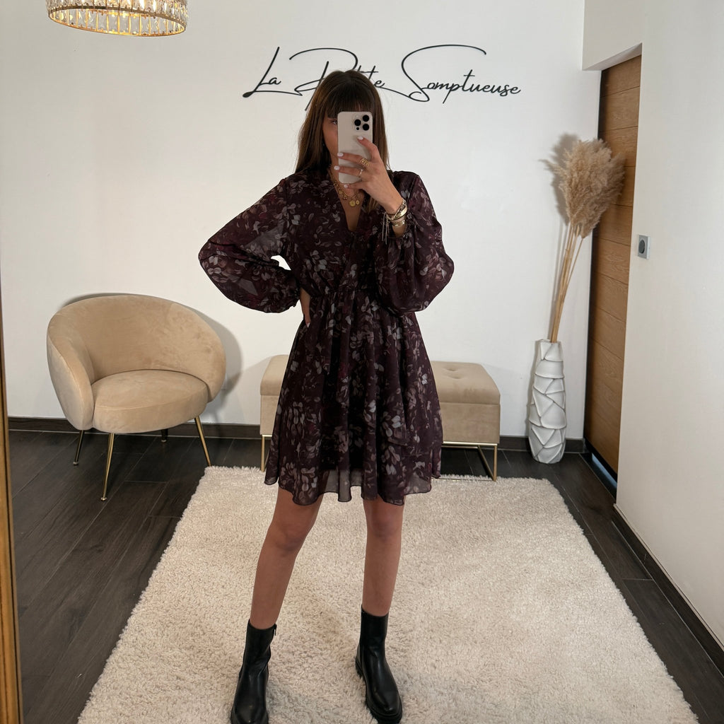 ROBE PRUNE ALINA – La Petite Somptueuse