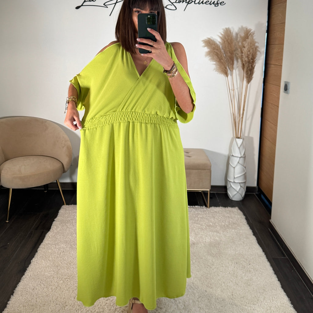 ROBE VERT POMME MELISSA – La Petite Somptueuse