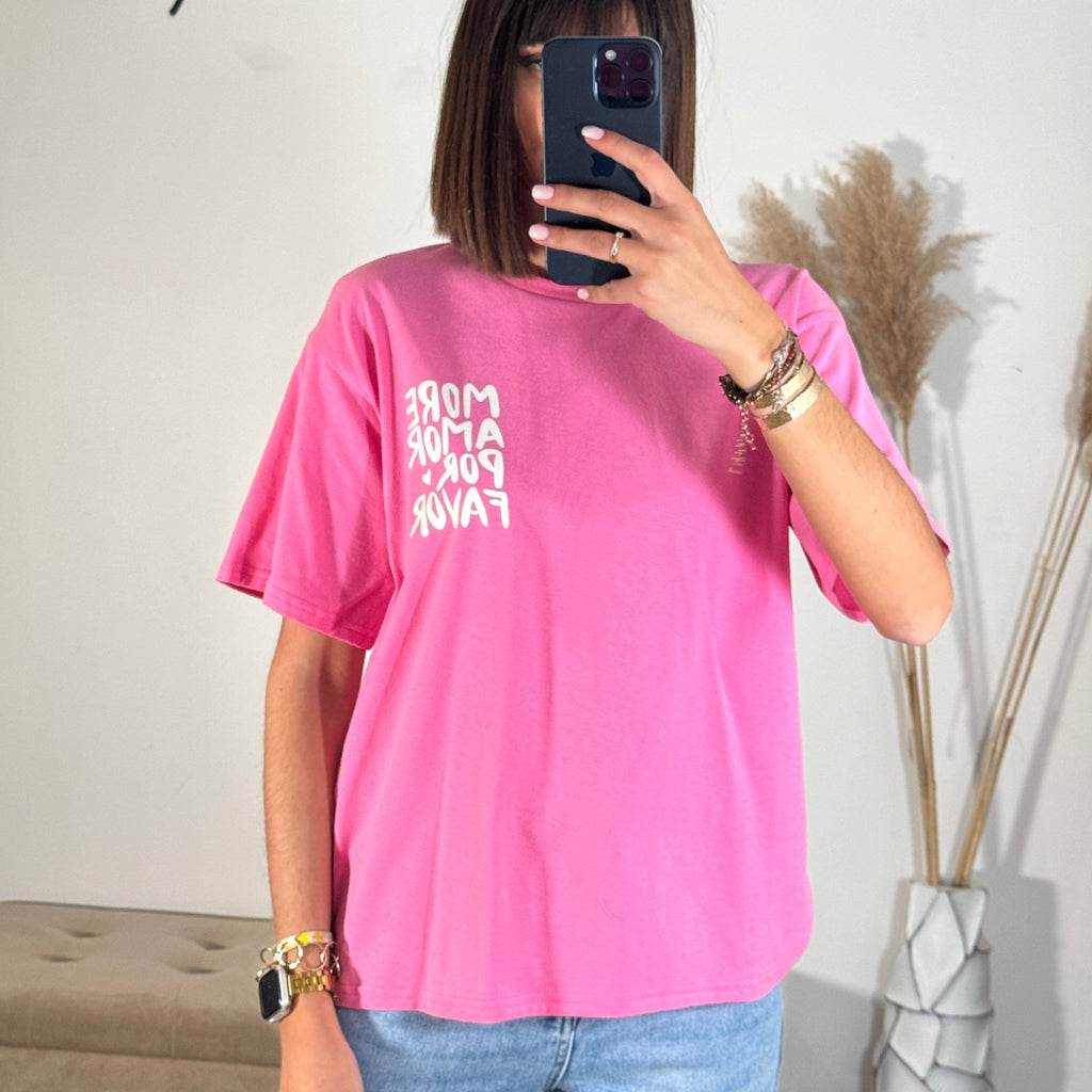 T-SHIRT ROSE AMOR – La Petite Somptueuse