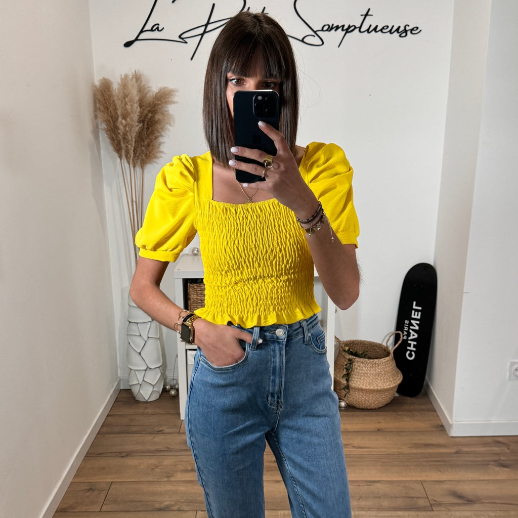 TOP JAUNE CLEA – La Petite Somptueuse