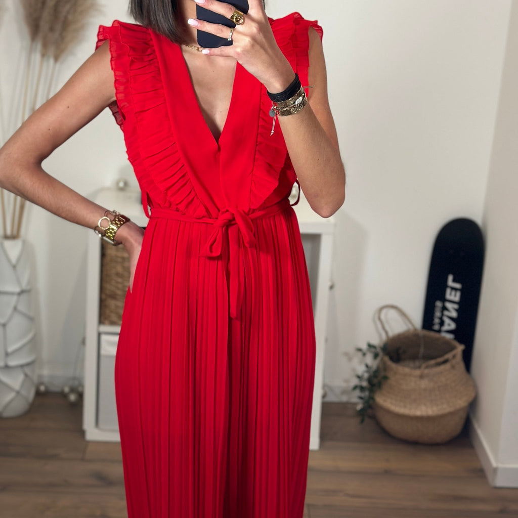 COMBINAISON ROUGE THEA